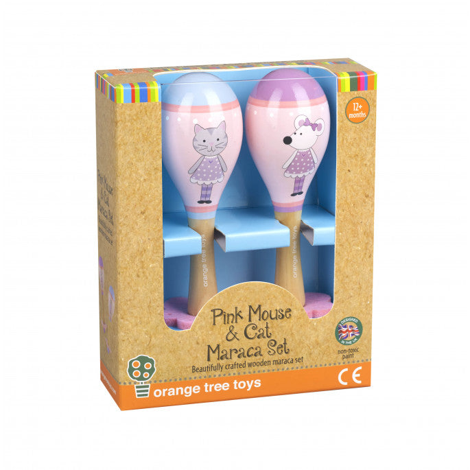 Mouse & Cat Maracas (Set) – Pixie & Fleur