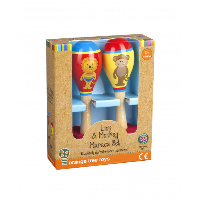 Lion & Monkey Maracas (Set) – Pixie & Fleur